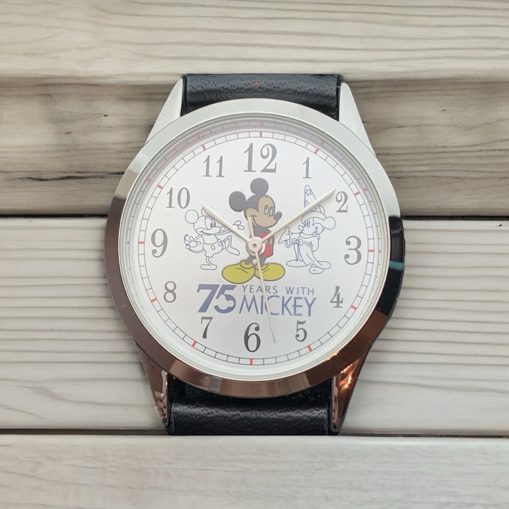 Disney Mickey Mouse Watch 75 Years With Mickey Silver… - Gem